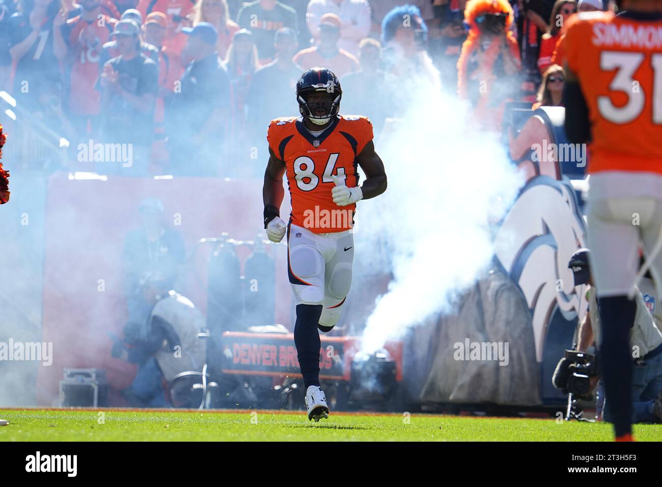 Denver Broncos tight end Chris Manhertz (84) against the Green Bay ...