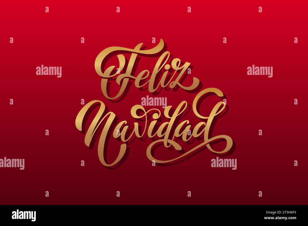 Feliz Navidad spanish Merry Christmas Modern calligraphy lettering on ...