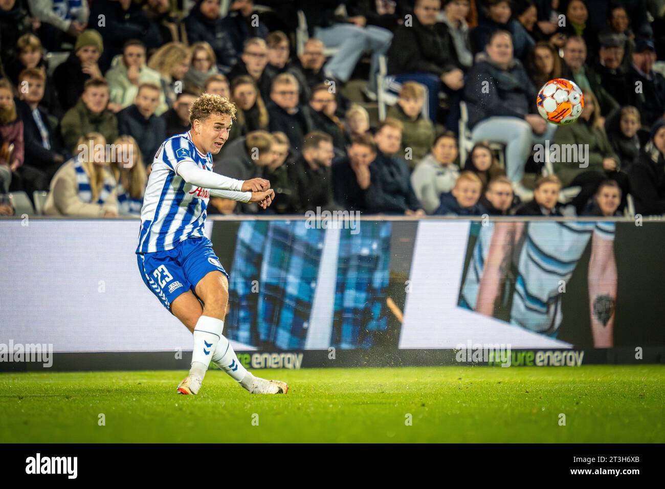 Odense, Denmark. 23rd, October 2023. Aske Adelgaard (23) of OB seen ...