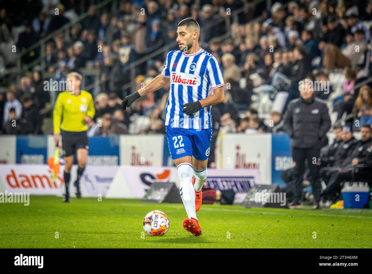 Odense, Denmark. 23rd, October 2023. Rami Al-Hajj (22) of OB seen ...