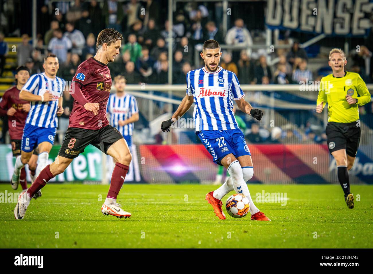 Odense, Denmark. 23rd, October 2023. Rami Al-Hajj (22) of OB seen ...