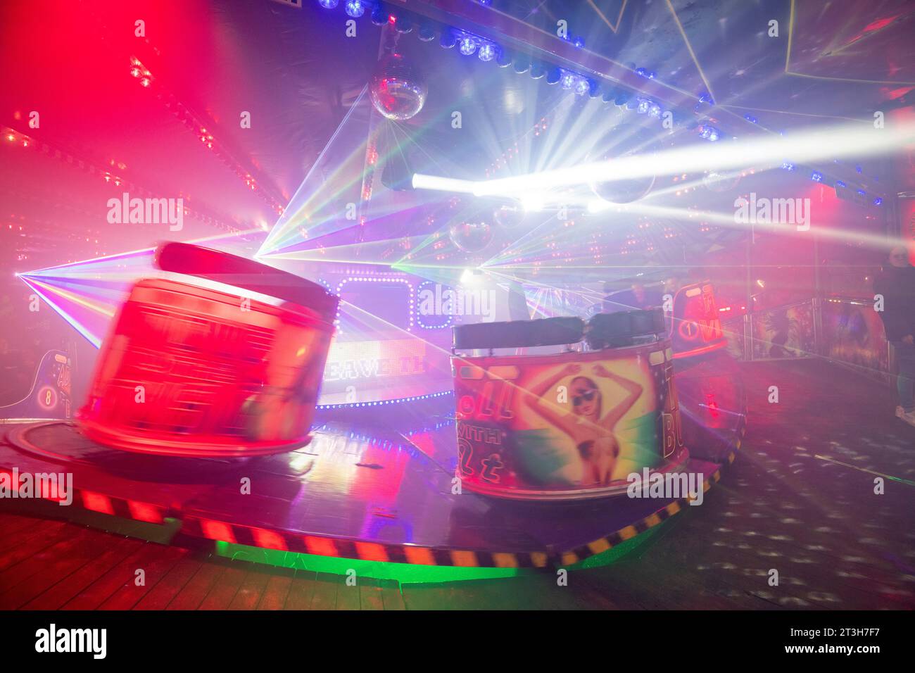 The Waltzers at Goose Fair, Nottingham Nottinghamshire England UK Stock ...