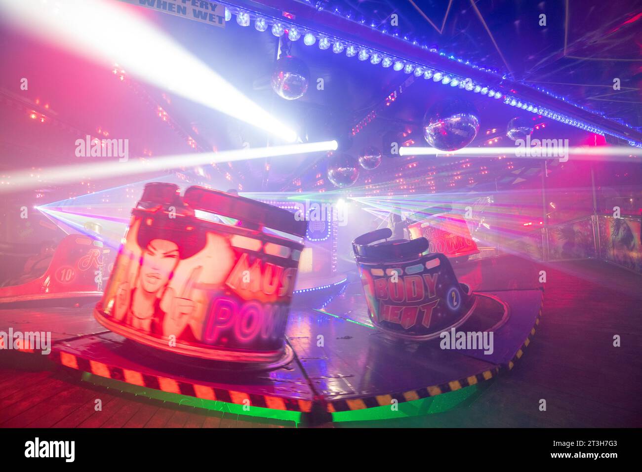 The Waltzers at Goose Fair, Nottingham Nottinghamshire England UK Stock ...