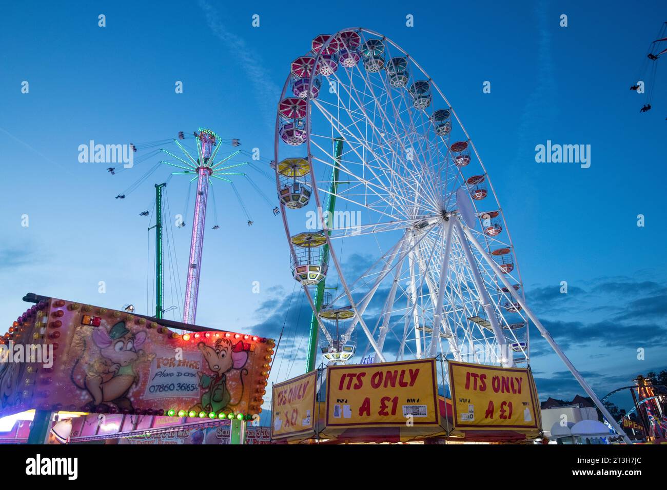 Early evening at Goose Fair, Nottingham Nottinghamshire England UK ...