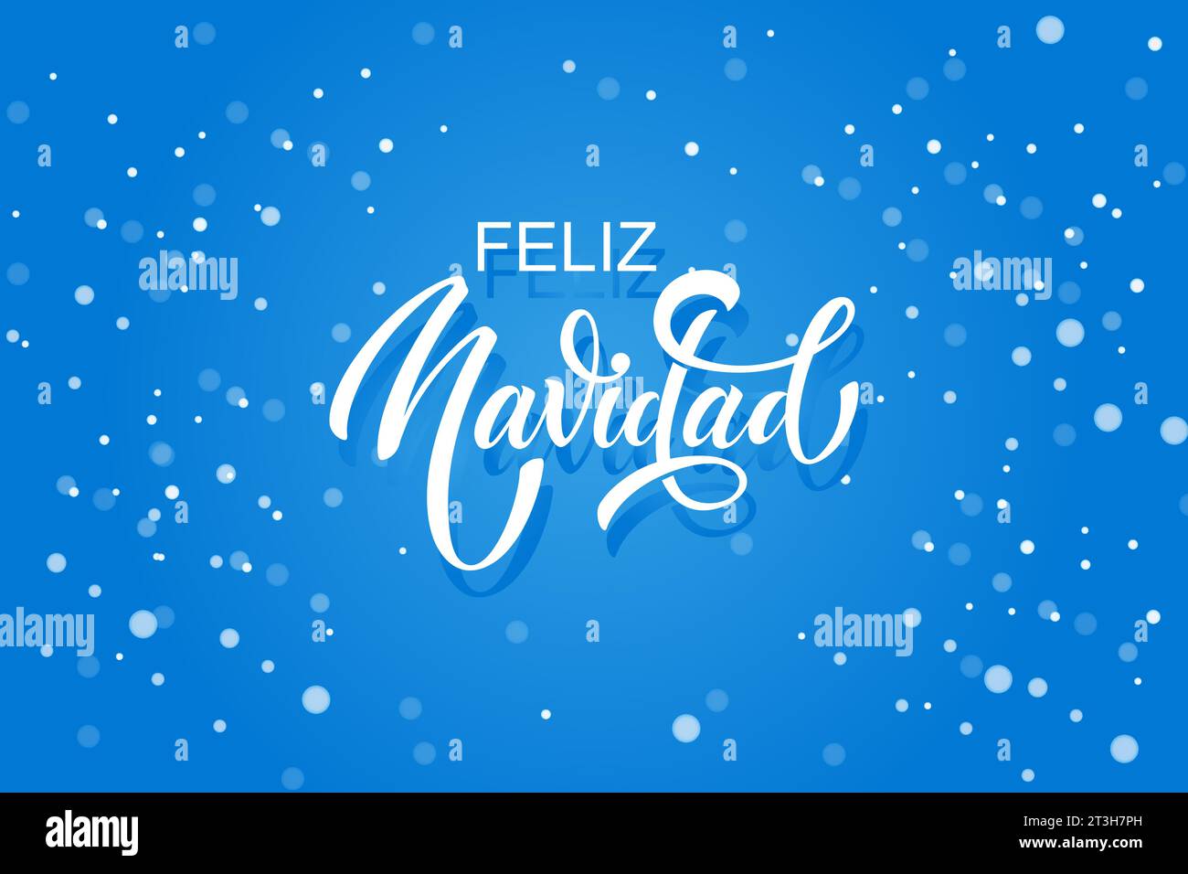 Feliz Navidad spanish Merry Christmas Modern calligraphy lettering on ...