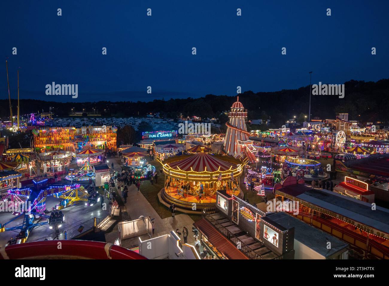 Early evening at Goose Fair, Nottingham Nottinghamshire England UK ...