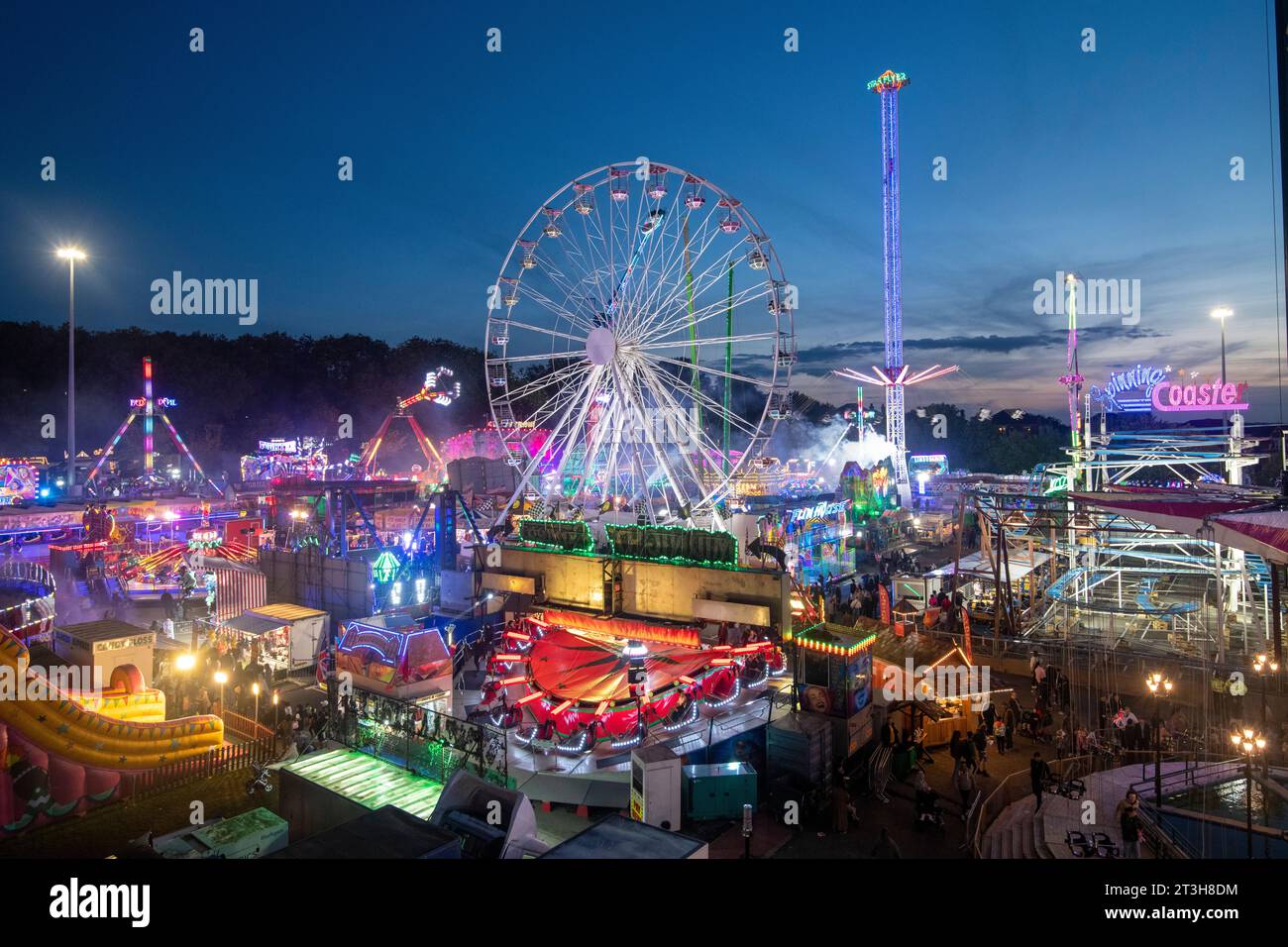 Early evening at Goose Fair, Nottingham Nottinghamshire England UK ...
