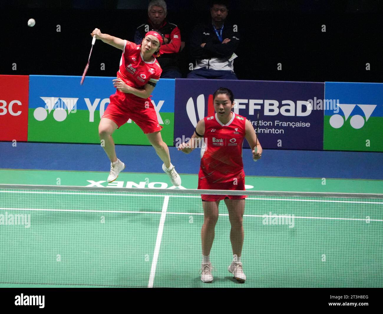 Chen Qing Chen and Jia Yi Fan of Chine during the Yonex Internationaux de, France. , . at Glaz ...