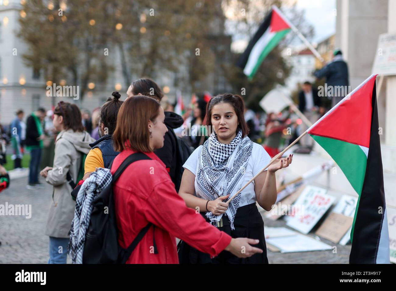 Zagreb, Croatia. 25th Oct, 2023. Protest in Solidarity with Palestine ...