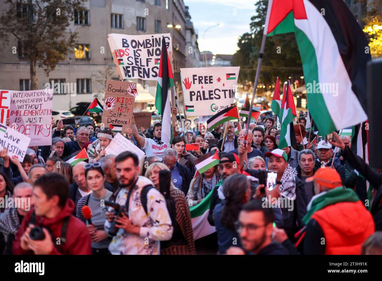 Zagreb, Croatia. 25th Oct, 2023. Protest in Solidarity with Palestine ...