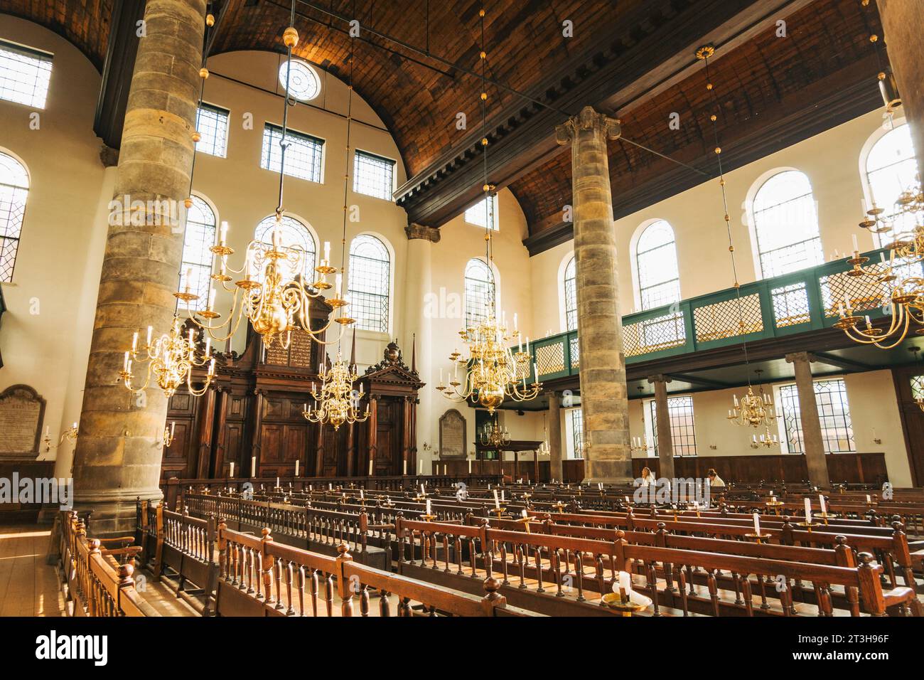 golden afternoon light illuminates the Portuguese Synagogue of ...