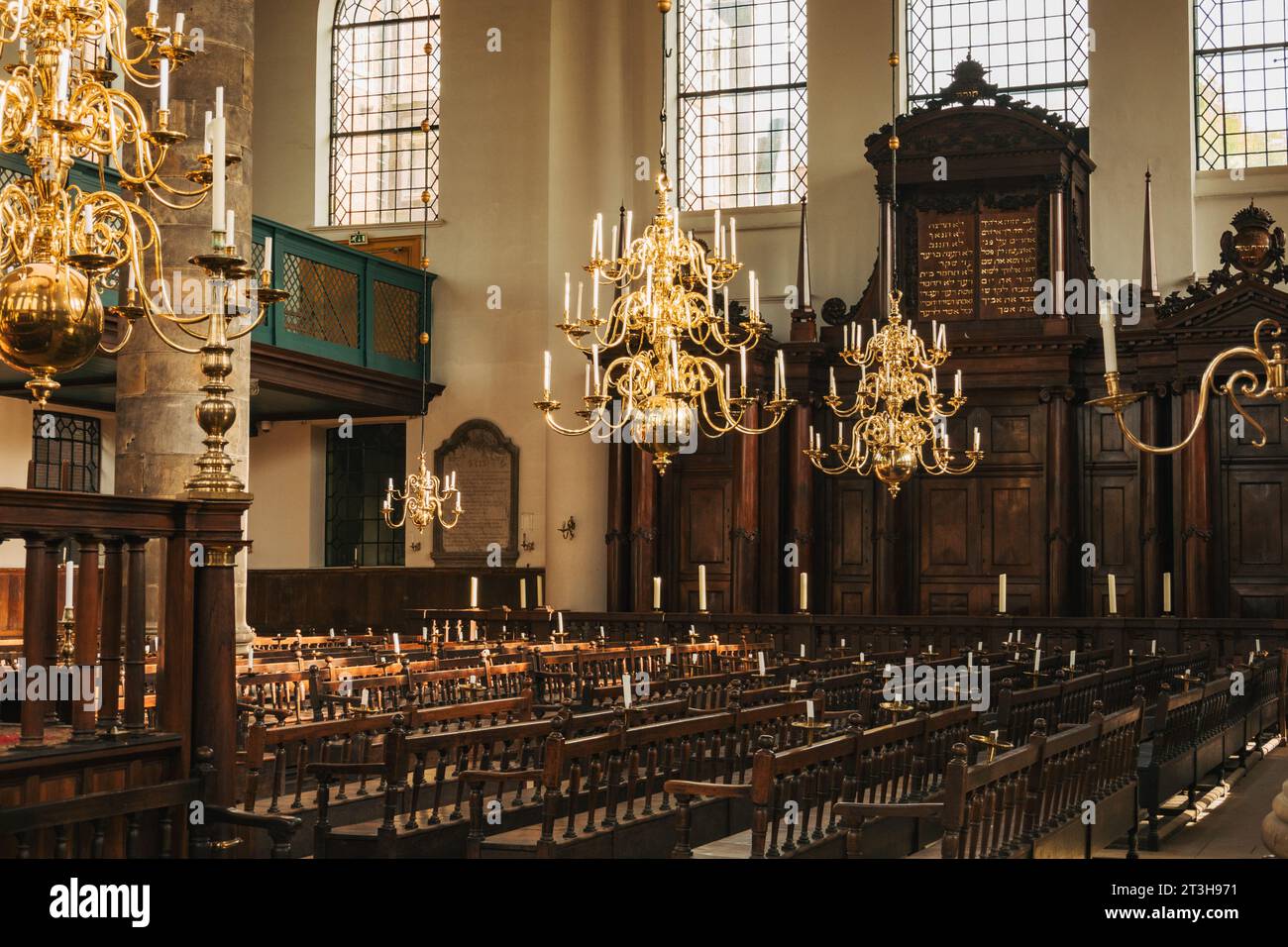 golden afternoon light illuminates the Portuguese Synagogue of ...