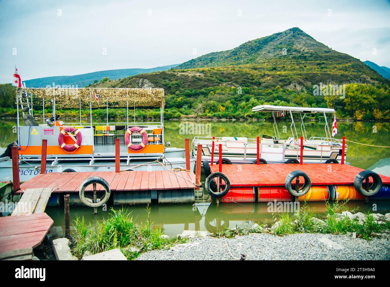 floating platform for boarding boats. High quality photo Stock Photo ...