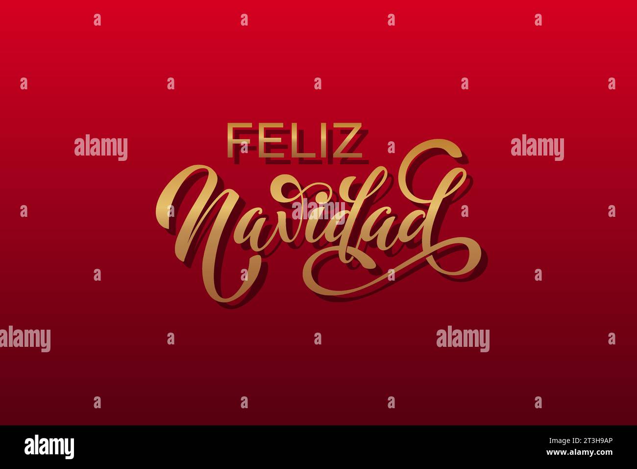 Feliz Navidad spanish Merry Christmas Modern calligraphy lettering on ...