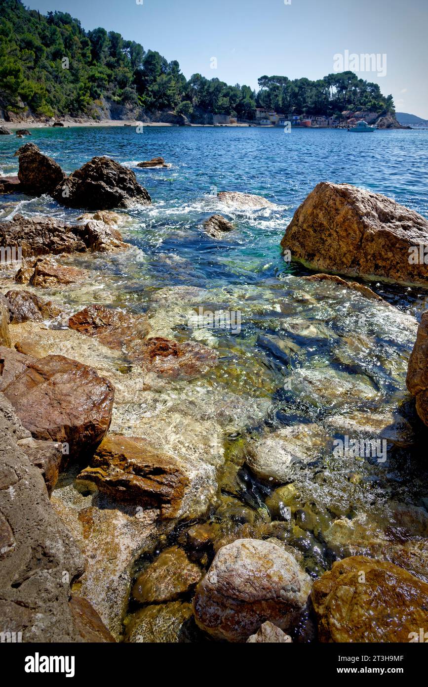 Series of landscapes of the mediterranean seaside, on the commune of ...