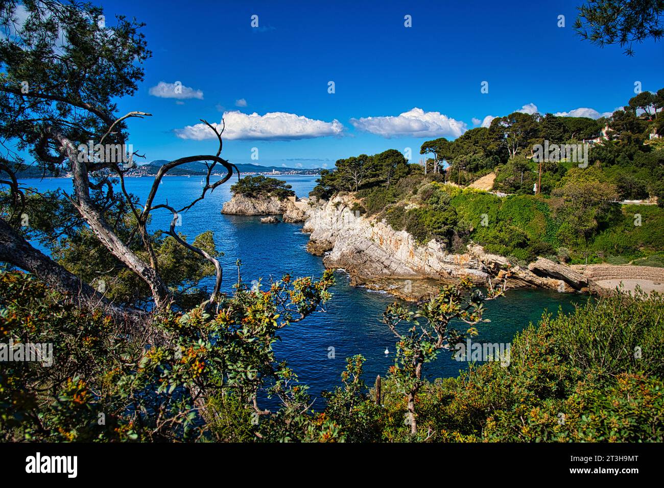 Series of landscapes of the mediterranean seaside, on the commune of ...