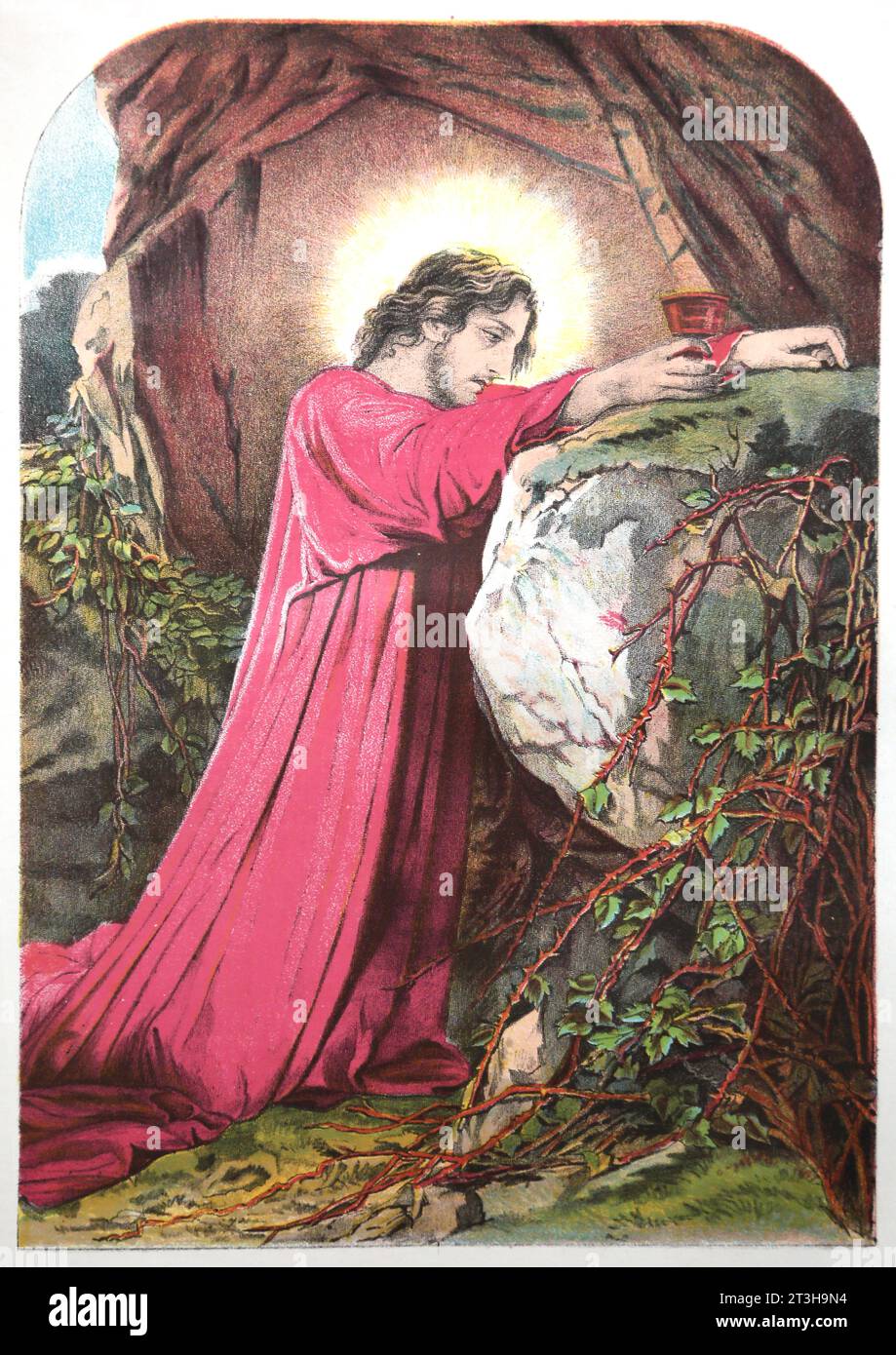 Jesus Christ Kneeling and Praying in the Garden of Gethsemane Gospel of ... Jesus Christ Kneeling and Praying in the Garden of Gethsemane Gospel of ...