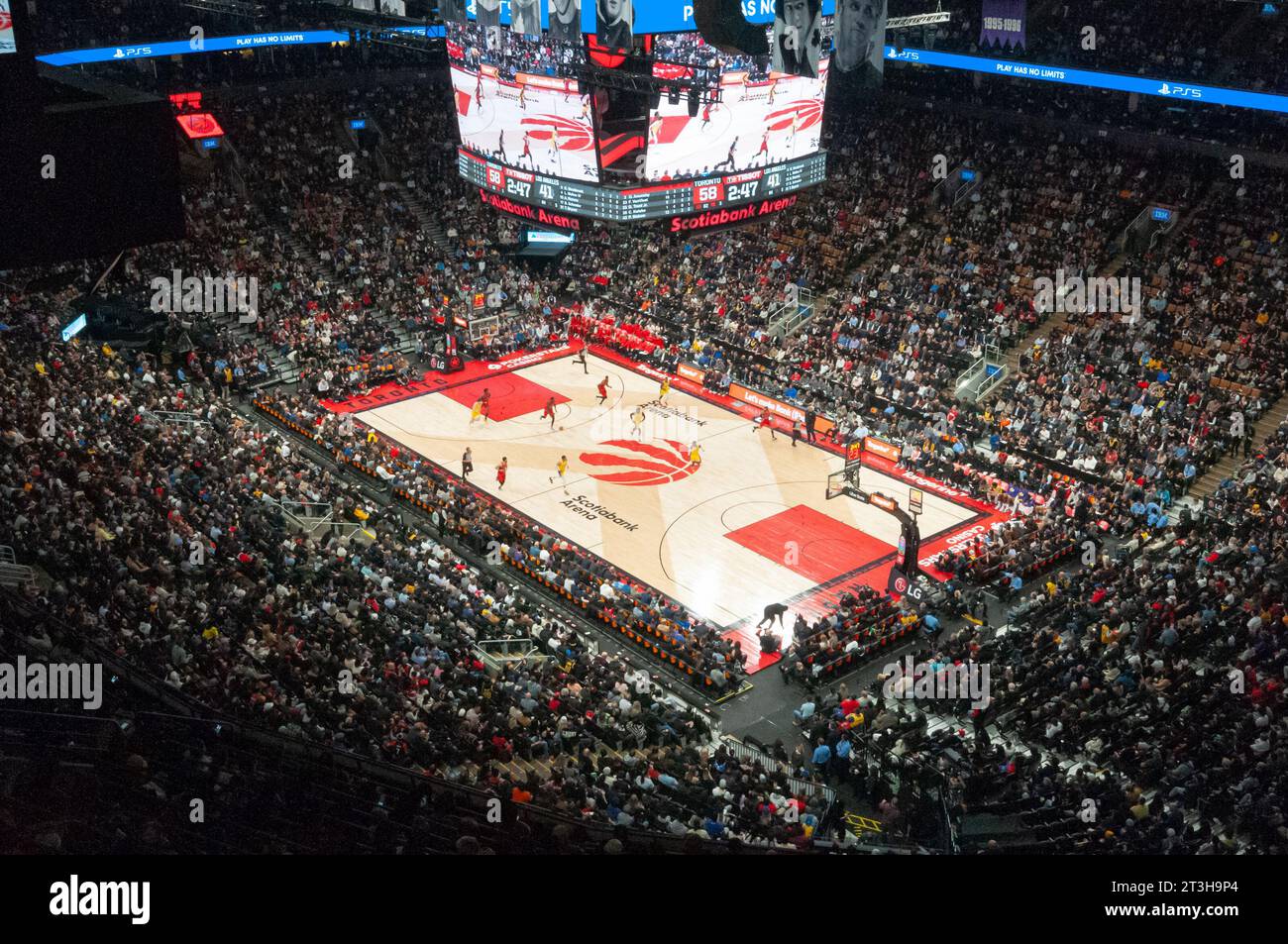 Toronto, Canada - December 07, 2022: Overall view of Scotiabank Arena during the Toronto Raptors ...