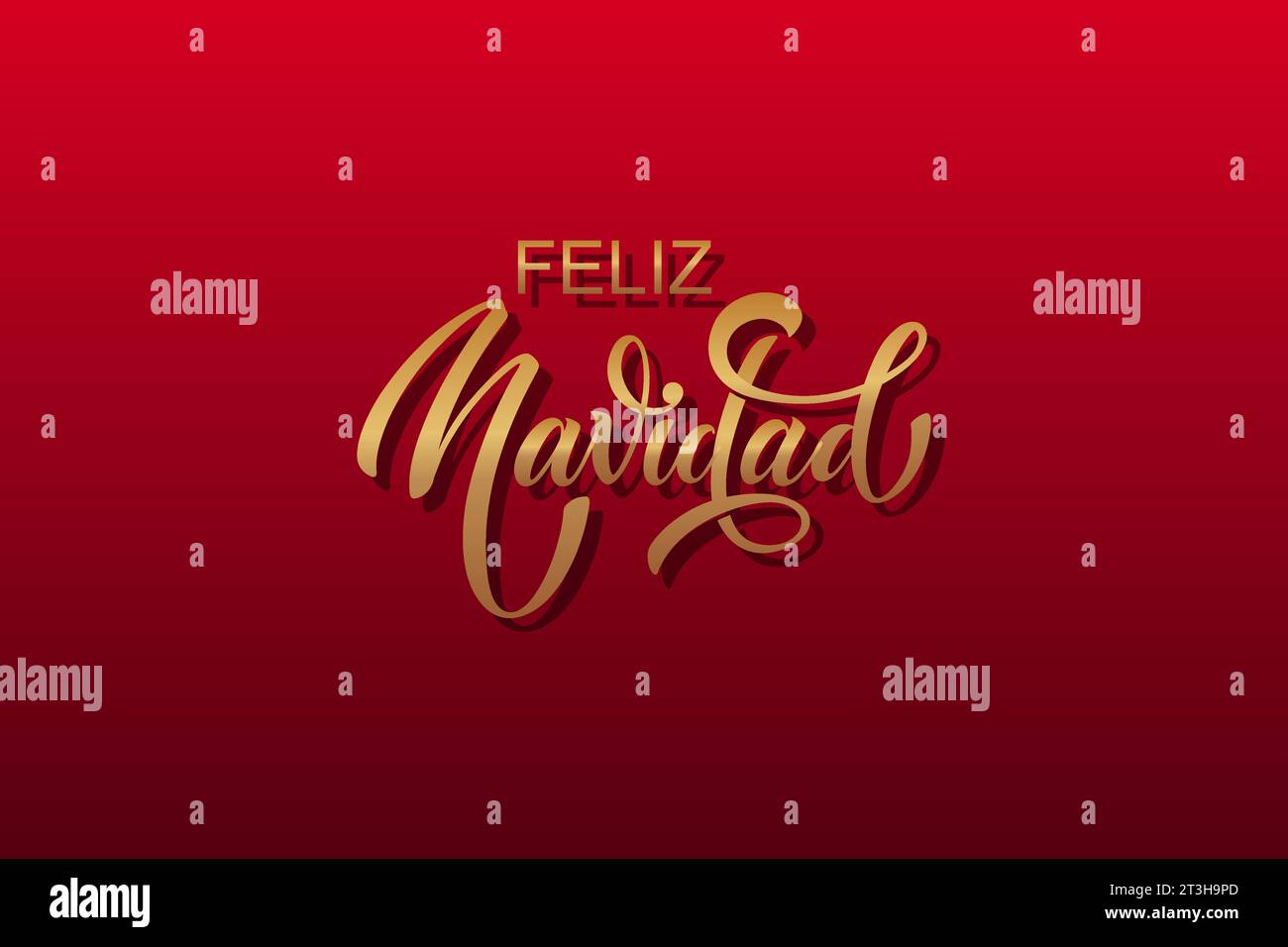 Feliz Navidad spanish Merry Christmas Modern calligraphy lettering on ...