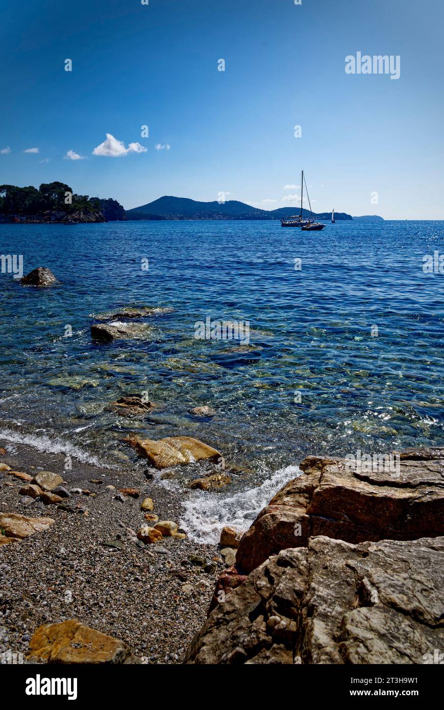 Series of landscapes of the mediterranean seaside, on the commune of ...