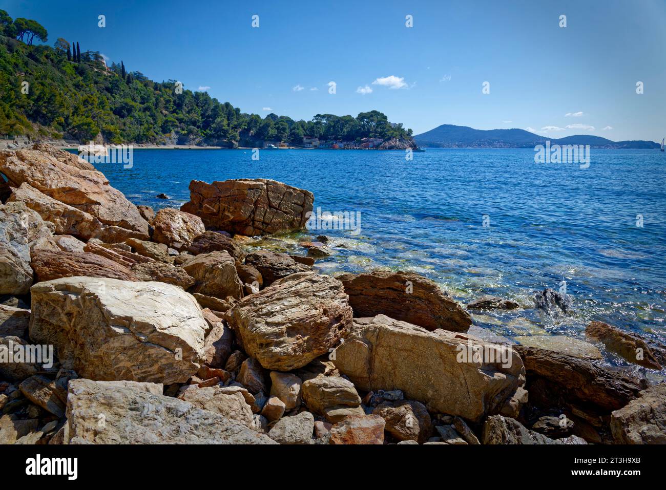 Series of landscapes of the mediterranean seaside, on the commune of ...