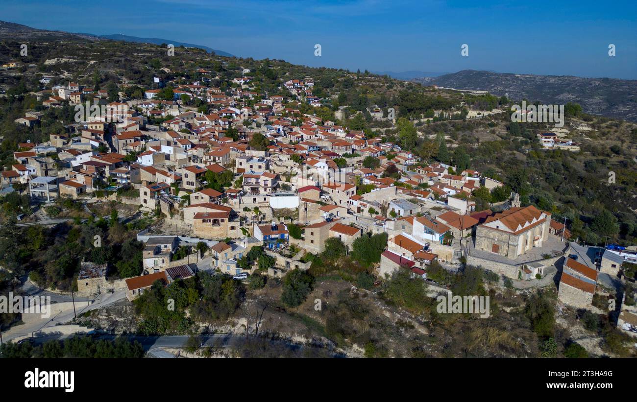 Aerial view vouni hi-res stock photography and images - Alamy