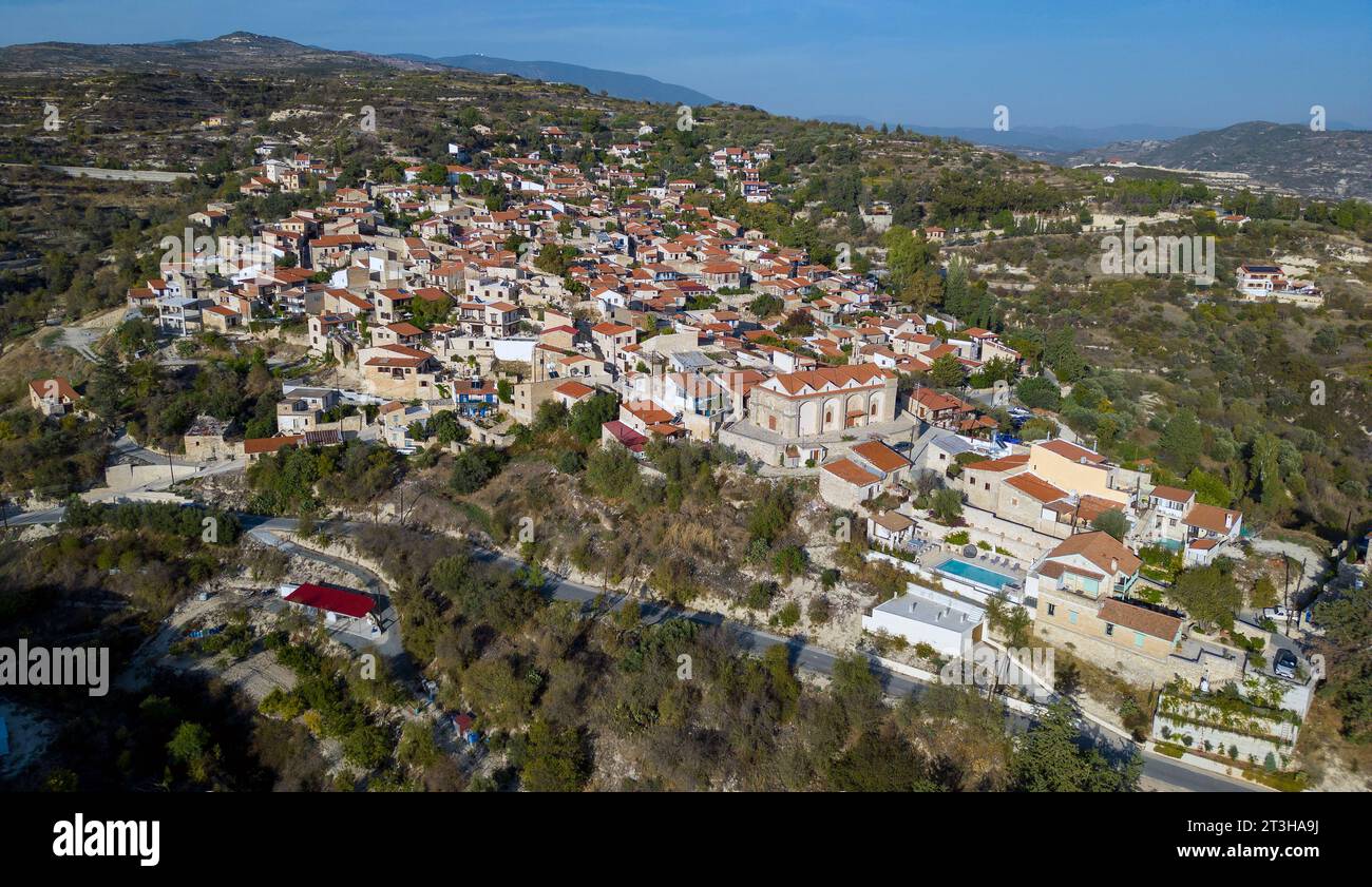 Aerial view vouni hi-res stock photography and images - Alamy