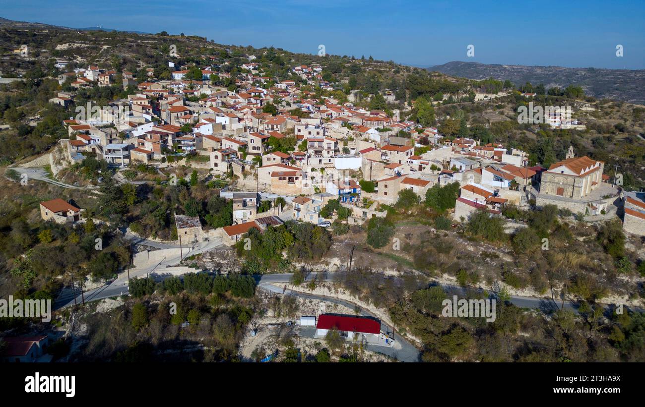 Aerial view vouni hi-res stock photography and images - Alamy