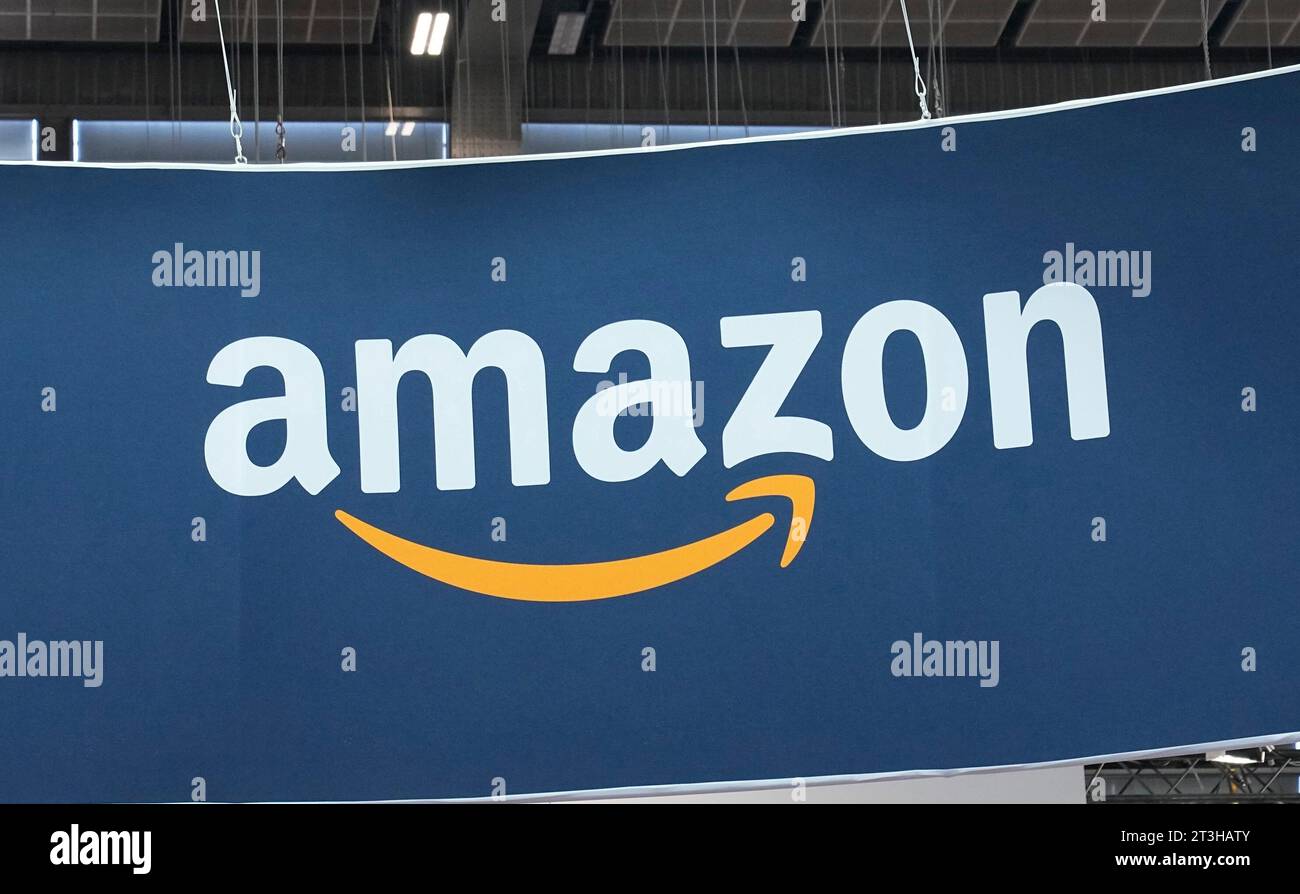 FILE - The Amazon logo is photographed at the Vivatech show in Paris ...