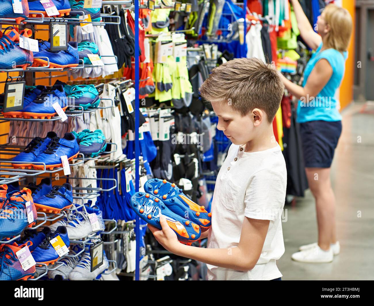 Football boots shop hi-res stock photography and images - Alamy