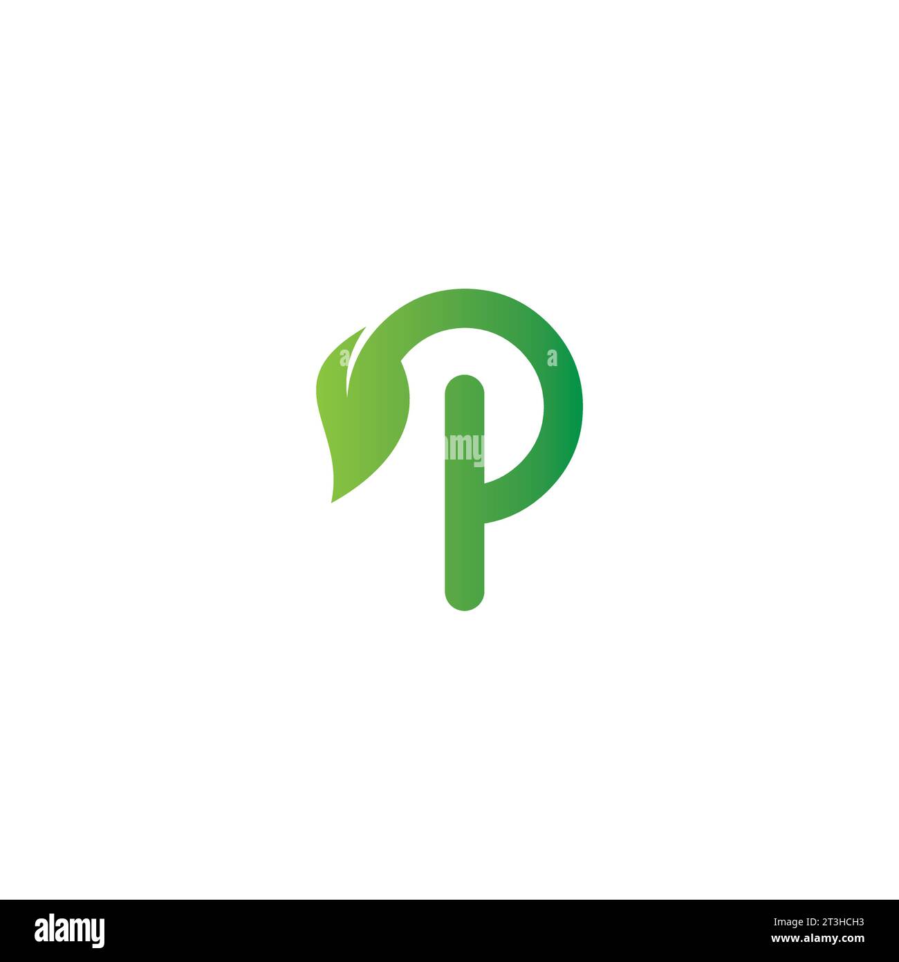 P Logo, P Monogram, Initial P Logo, Letter P leaf logo, Icon, Vector ...