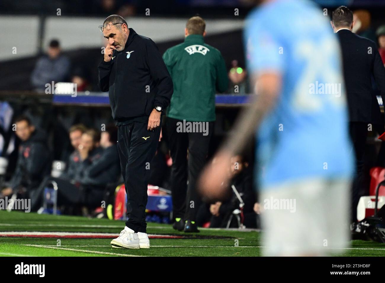 ROTTERDAM - SS Lazio coach Maurizio Sarri during the UEFA Champions ...