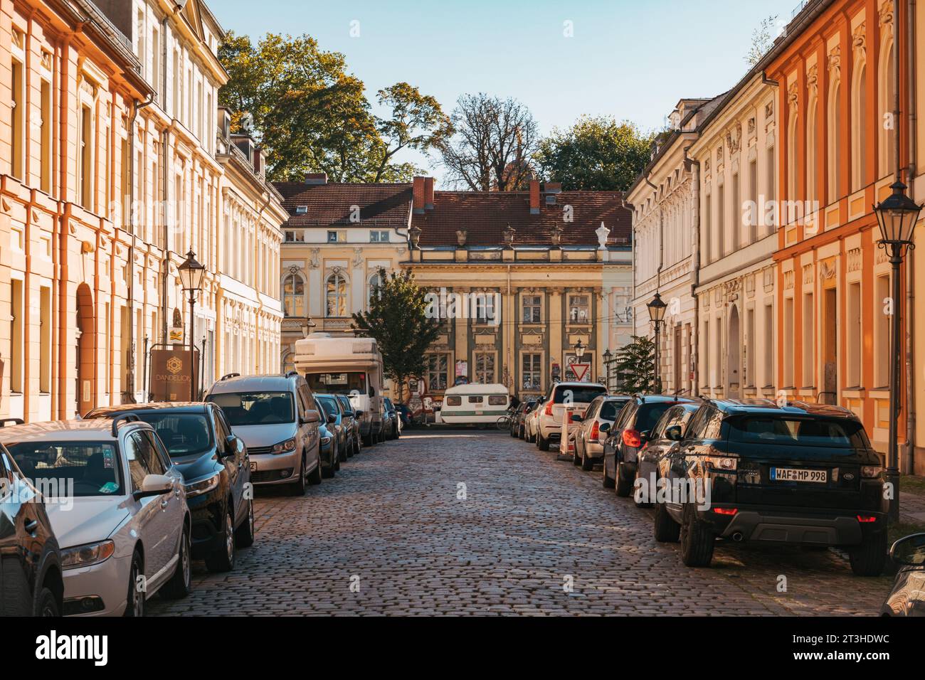 looking down Hermann-Elflein-Straße, Potsdam, Germany Stock Photo - Alamy