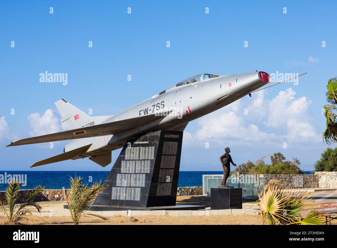Memorial to Cengiz Topel, killed in action on 8 August 1964 with his ...