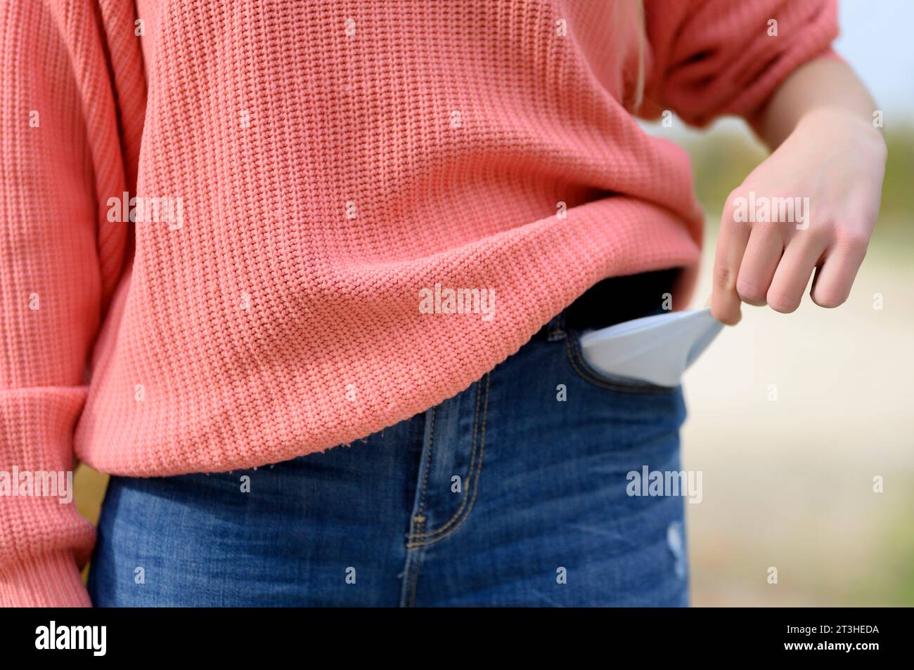 Pulling out pockets hi-res stock photography and images - Alamy