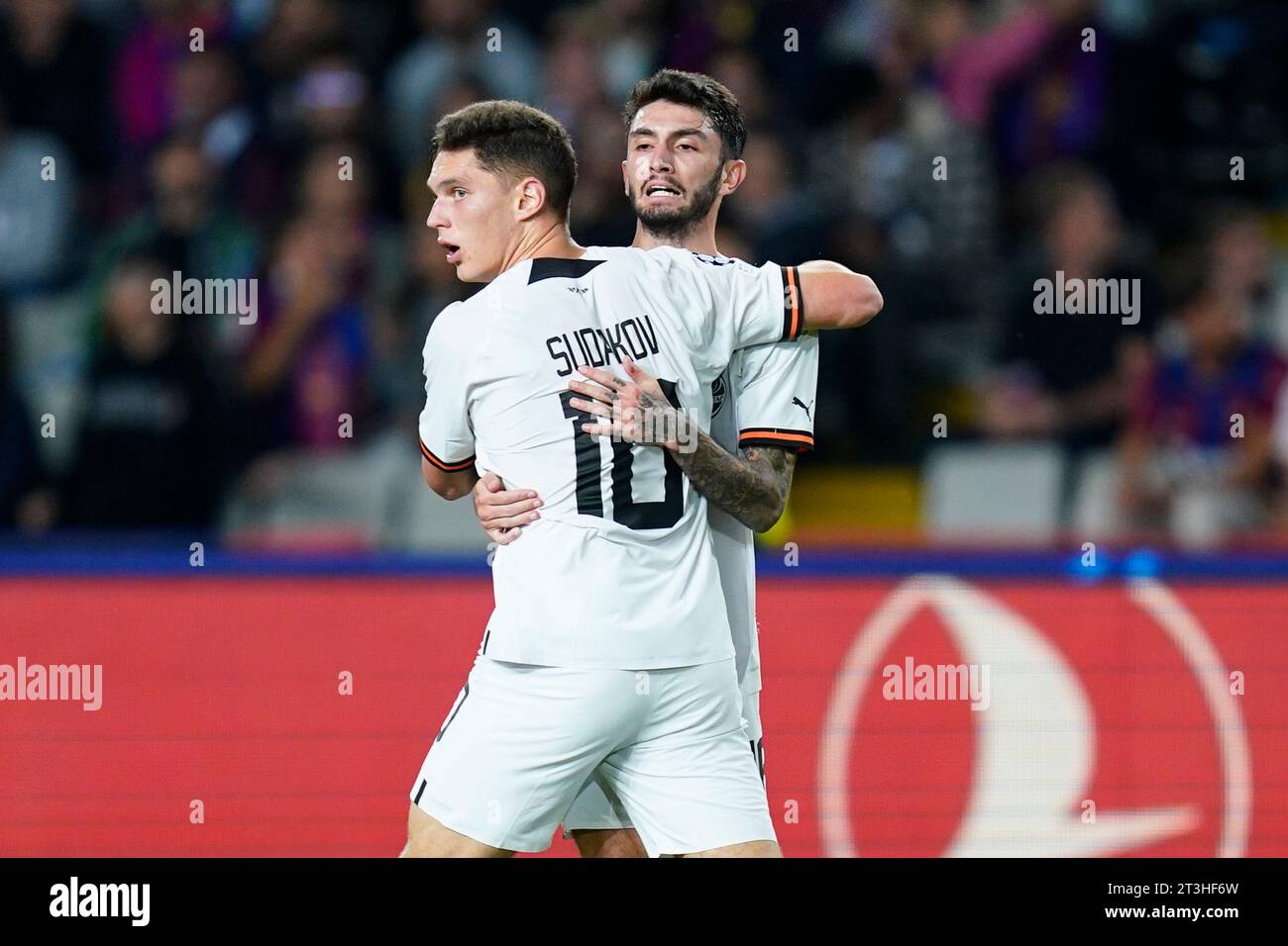 Heorhii Sudakov of Shakhtar Donetsk celebrates his goal during the UEFA ...