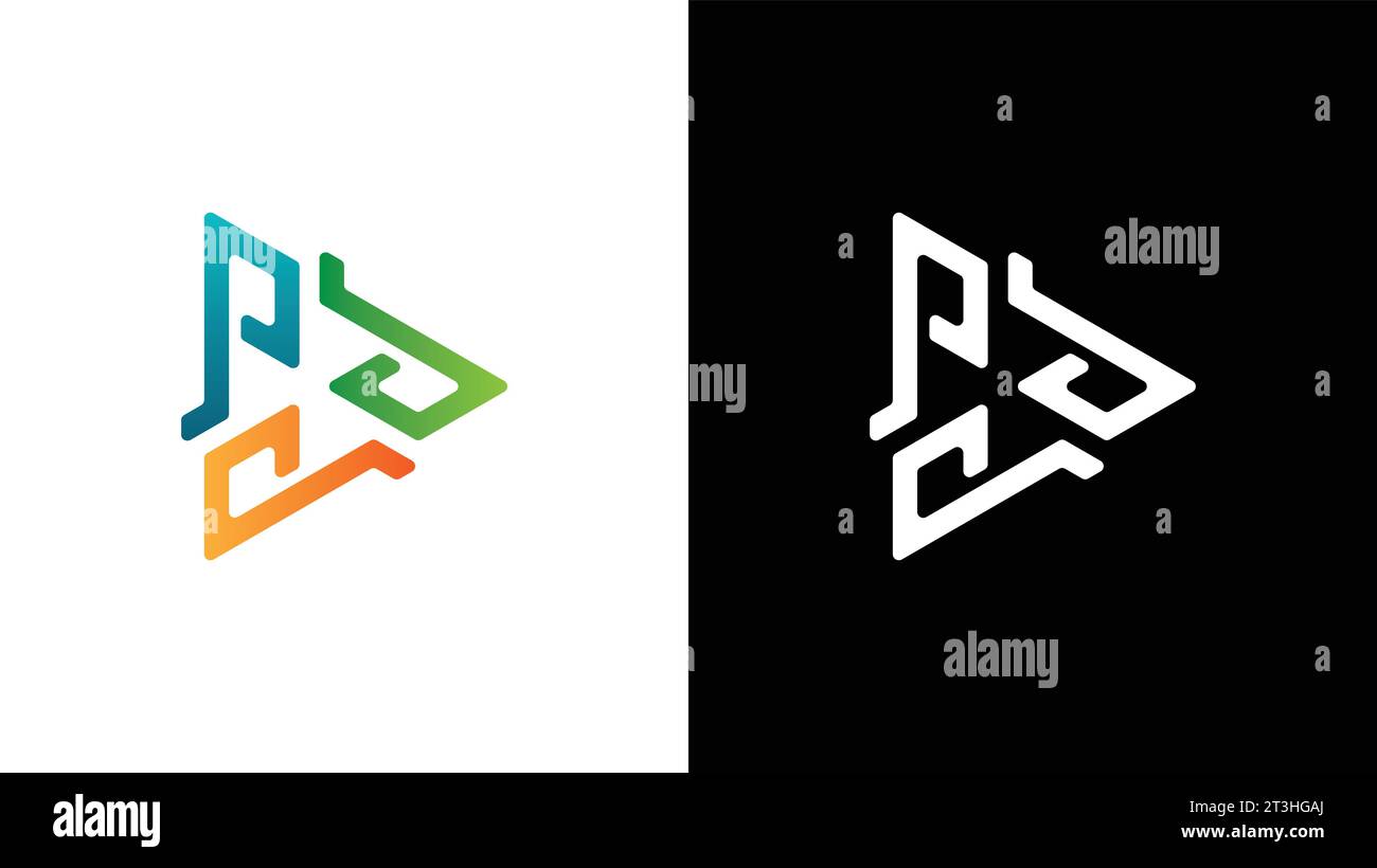 P rotate logo, P monogram, initials P rotate icon, letter P rotate logo ...