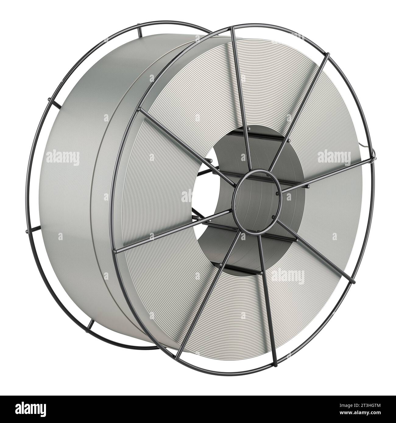 Soldering or welding wire spools. 3D rendering isolated on white ...