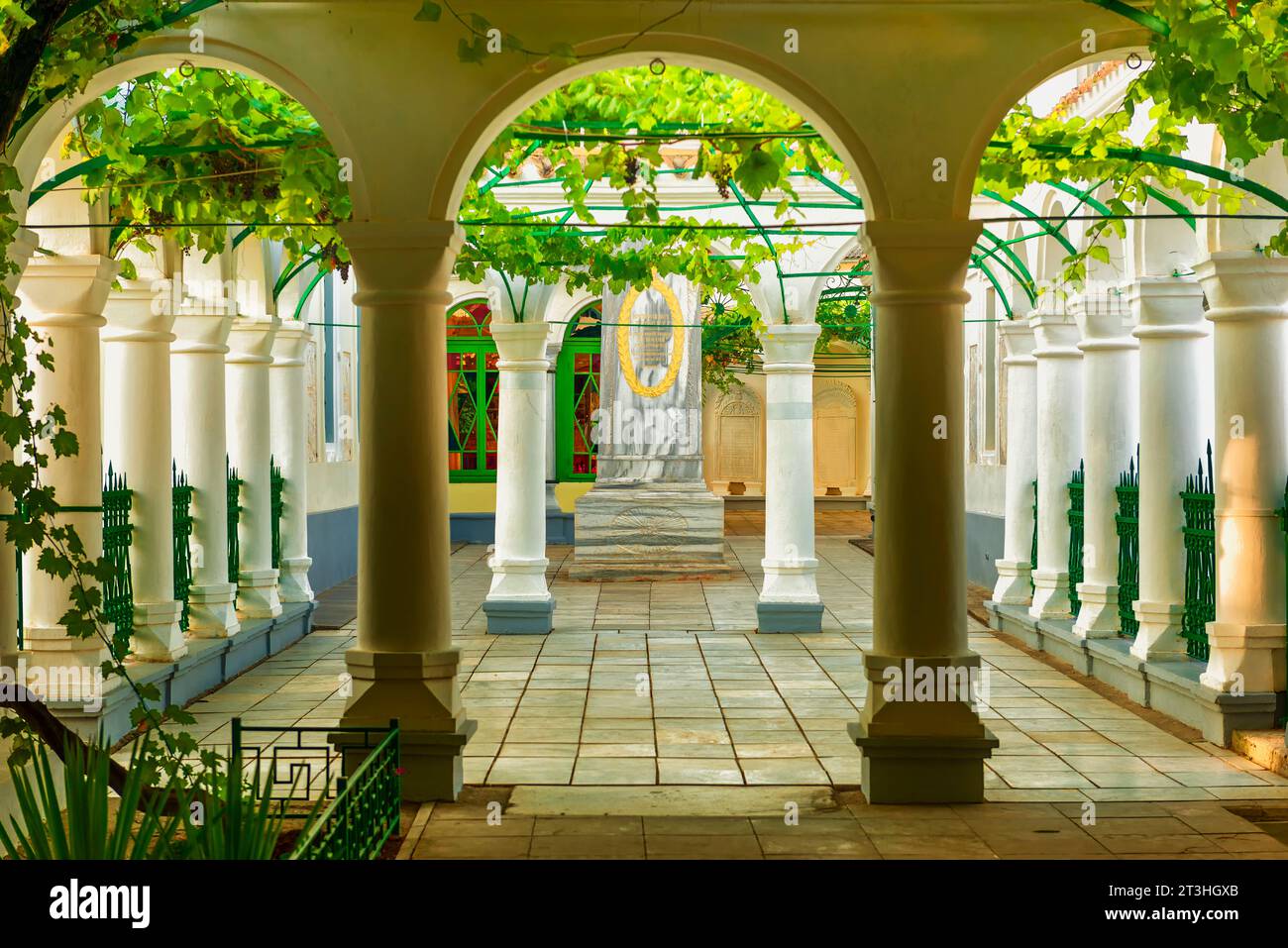The courtyard of the Karaite Kenas in the city of Evpatoria Stock Photo ...