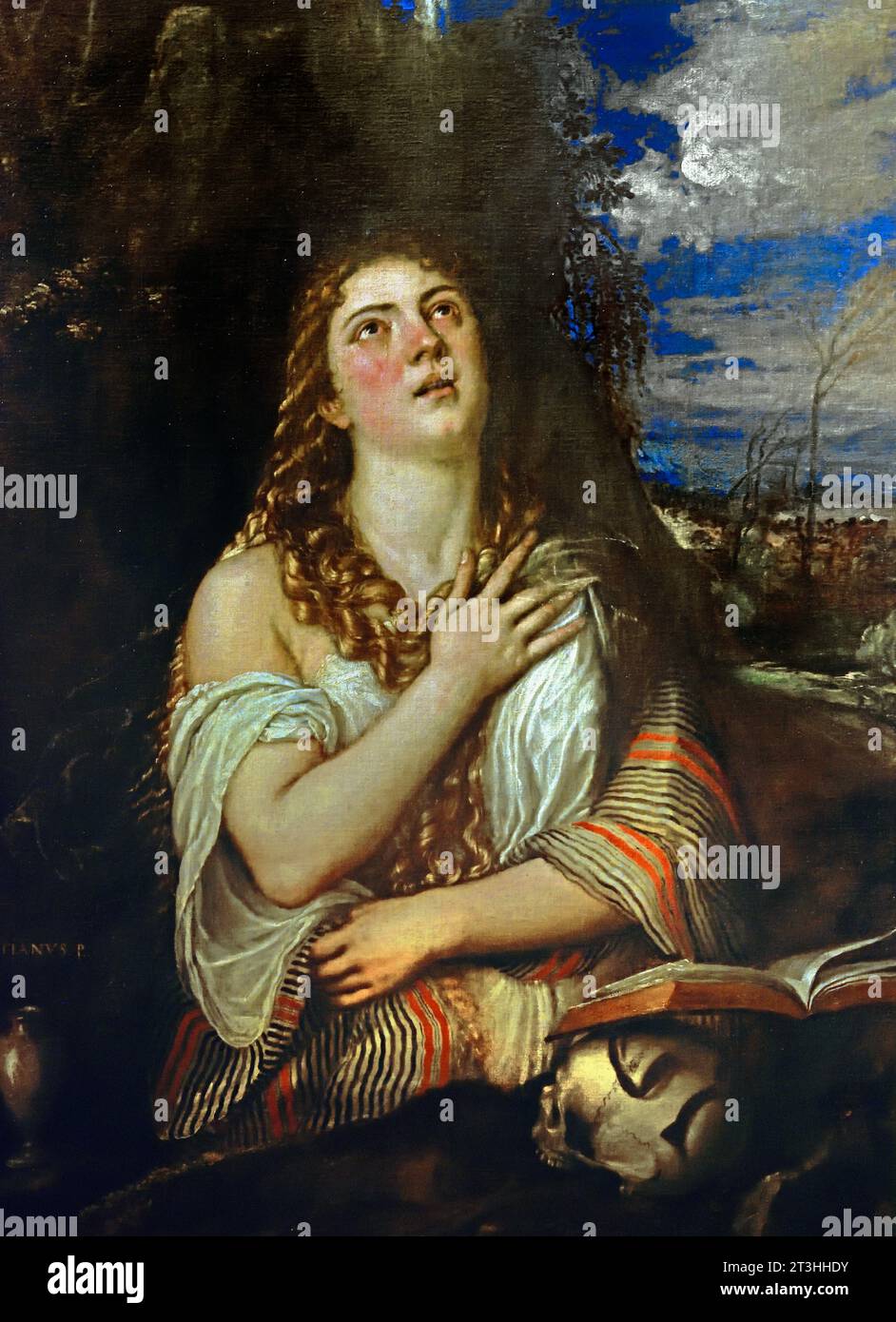 Mary Magdalena by Titian (1490–1576) c. 1550. Museum, Italy Stock Photo - Alamy