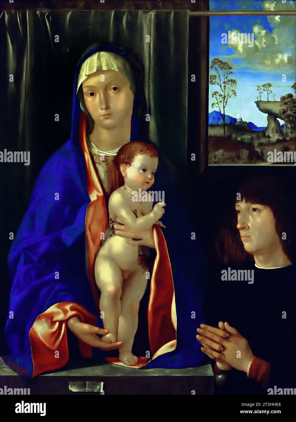 Madonna and Child with a Donor 1500-10 Antonio Solario, Museum, Italy ...