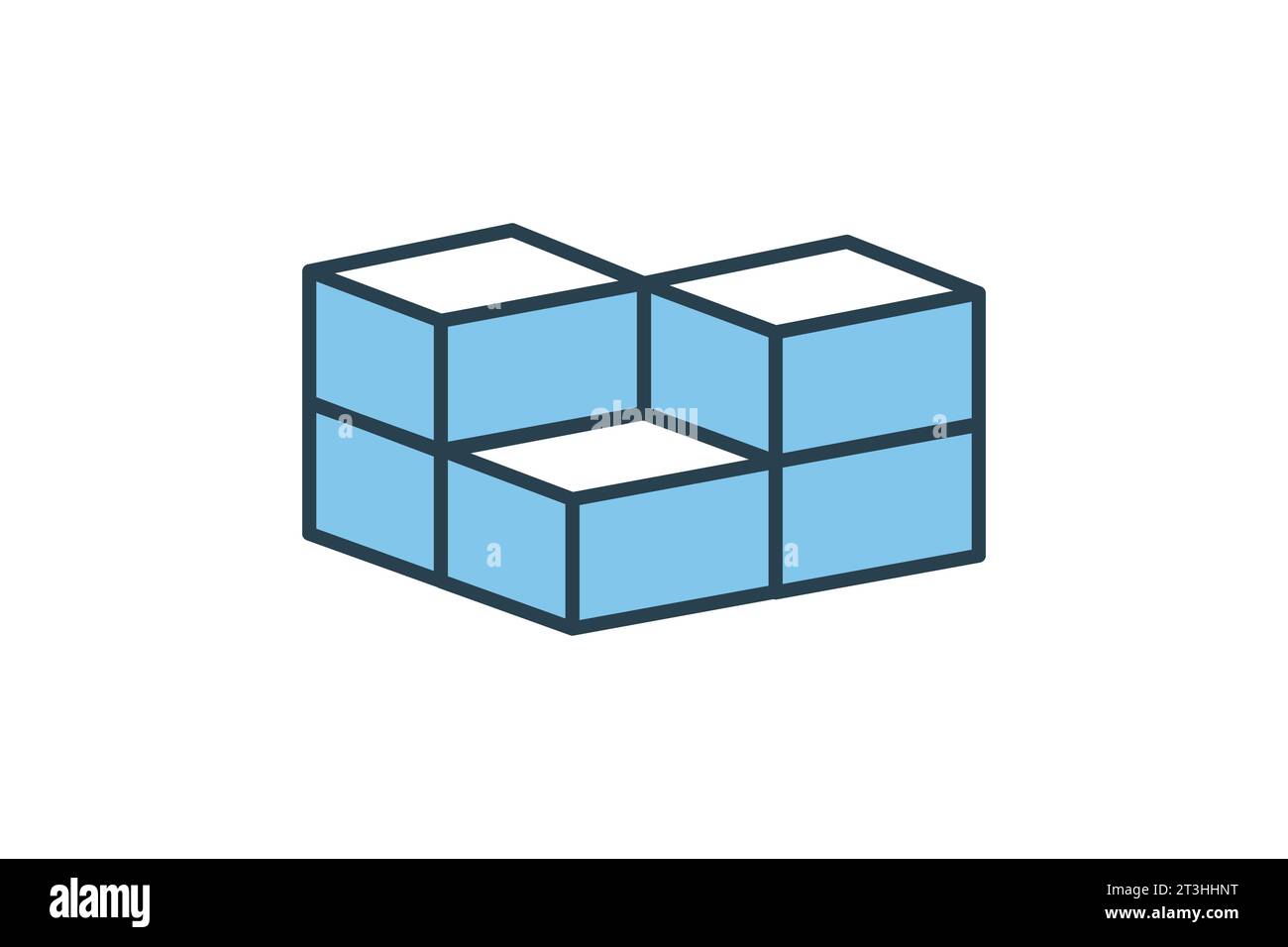 Two stacked containers Stock Vector Images - Alamy