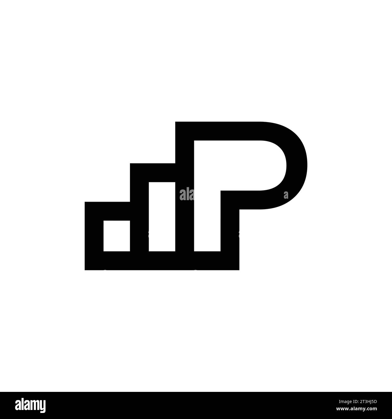 Letter P chart logo, P logo, vector, growth, Financial logo, Marketing ...