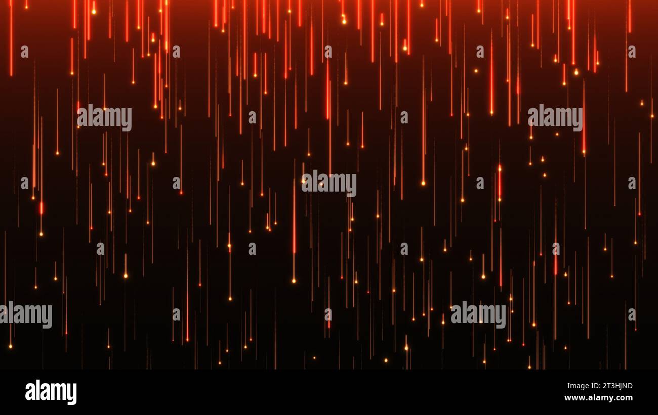 Abstract rain. Large droplets of particles are blurred vertically ...