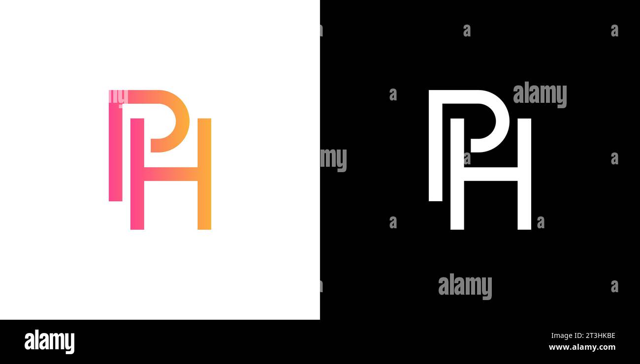 PH logo, PH Monogram, Initial PH Logo, Letter PH logo, Icon, Vector ...