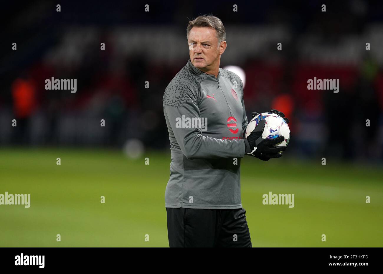 AC Milan’s Goalkeeper coach Tony Roberts during his sides warm up ...