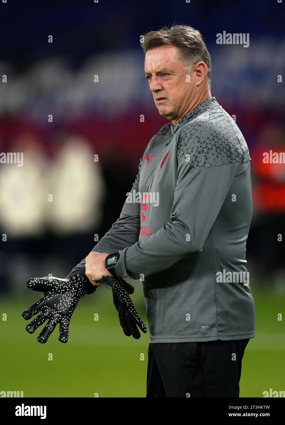 AC Milan’s Goalkeeper coach Tony Roberts during his sides warm up ...