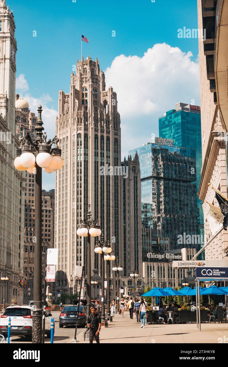 Tribune Tower, a Neo-Gothic skyscraper in Chicago, completed 1925 ...