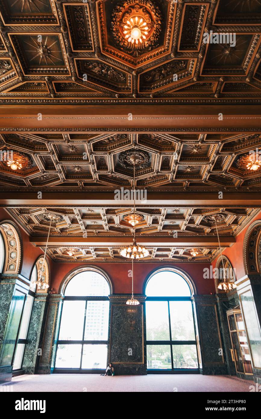 The decorative ceiling of the Grand Army of the Republic (G.A.R.) Great ...
