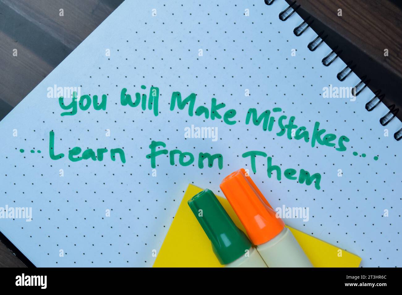 Concept of You Will Make Mistakes, Learn From Them write on book ...